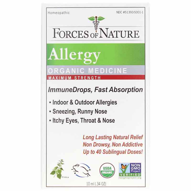 Allergy Organic Maximum Strength, Forces Of Nature – Natural Healthy ...