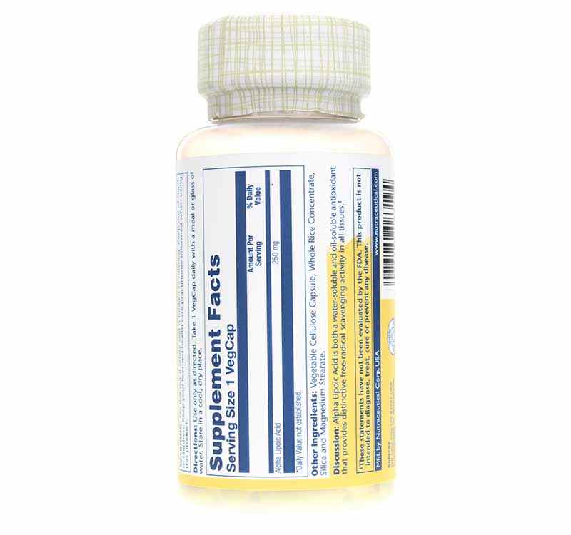Alpha Lipoic Acid 250 Mg, Solaray – Natural Healthy Concepts