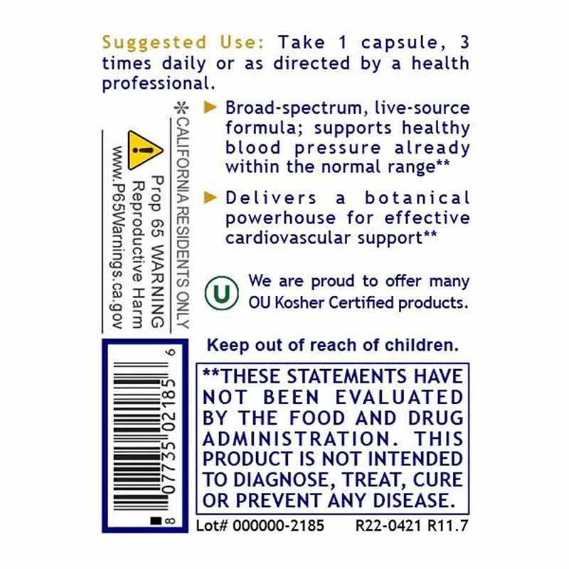 B.P. Complex Blood Pressure and Circulation Support, Premier Research ...