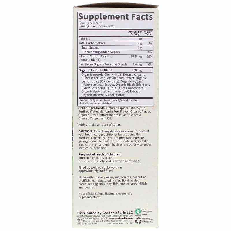 Cough & Mucus Immune Syrup, Garden of Life mykind Organics – Natural ...