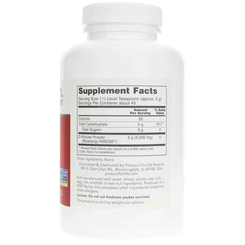 D-Ribose Pure Powder, Protocol For Life Balance – Natural Healthy Concepts