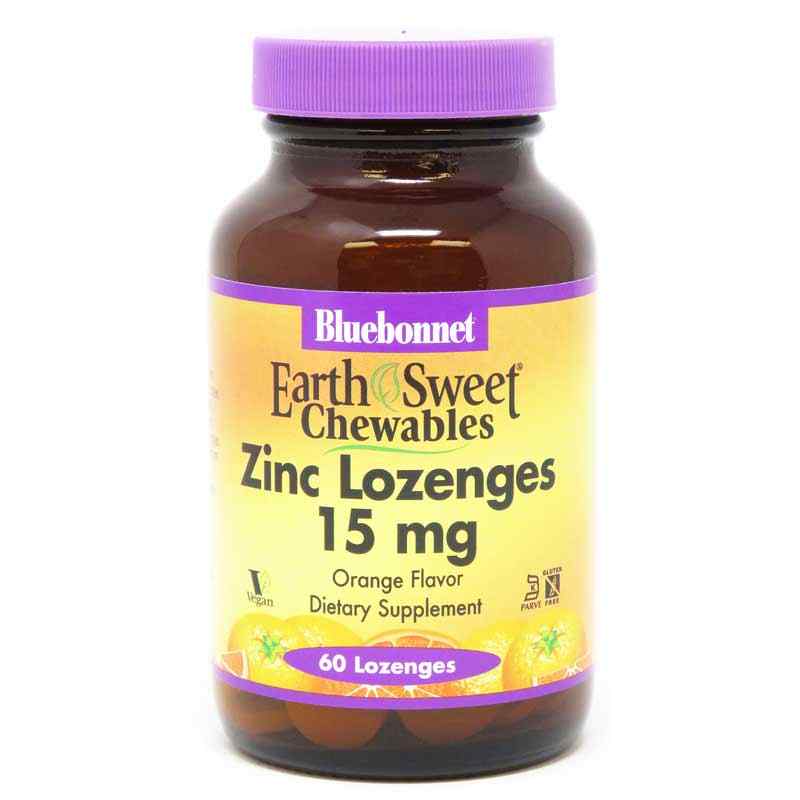 Earth Sweet Chewable Zinc 15 Mg Lozenges, Bluebonnet – Natural Healthy ...