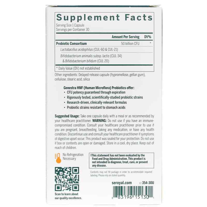 HMF Intensive 50 Daily Probiotic, Genestra – Natural Healthy Concepts