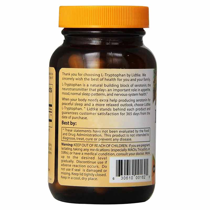 L-Tryptophan 500 Mg, Lidtke – Natural Healthy Concepts