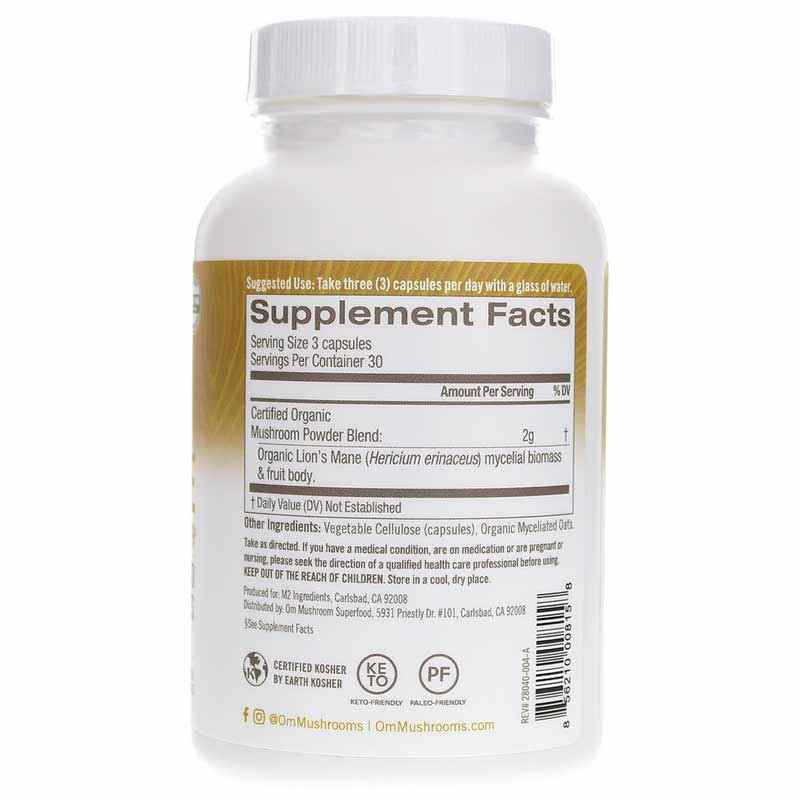 Lion's Mane Capsules, Om Mushroom – Natural Healthy Concepts