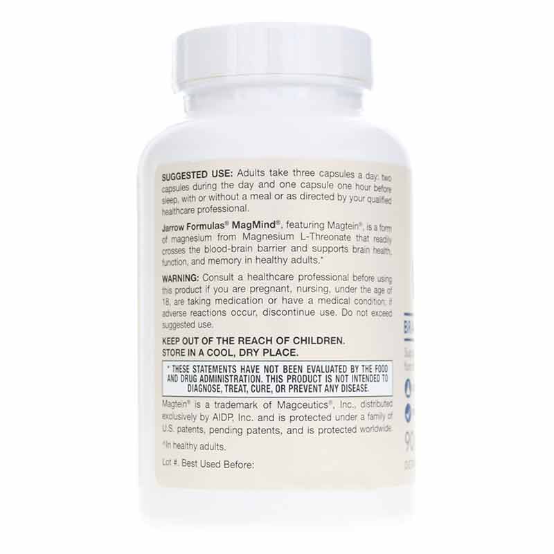 MagMind Magnesium L-Threonate, Jarrow Formulas – Natural Healthy Concepts