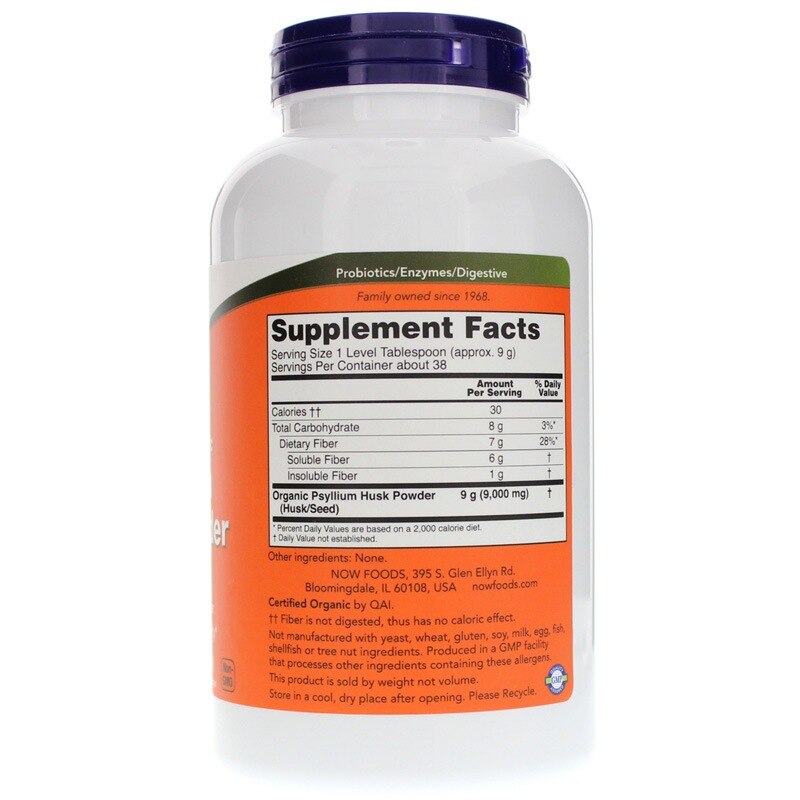 Psyllium Husk Powder Organic, NOW Foods – Natural Healthy Concepts