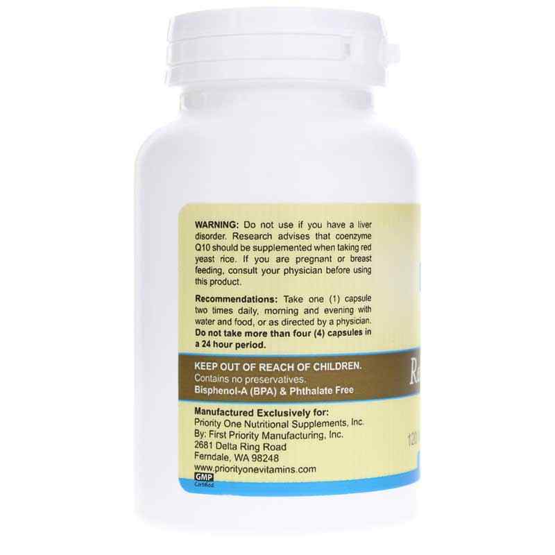 Red Yeast Rice, Priority One – Natural Healthy Concepts