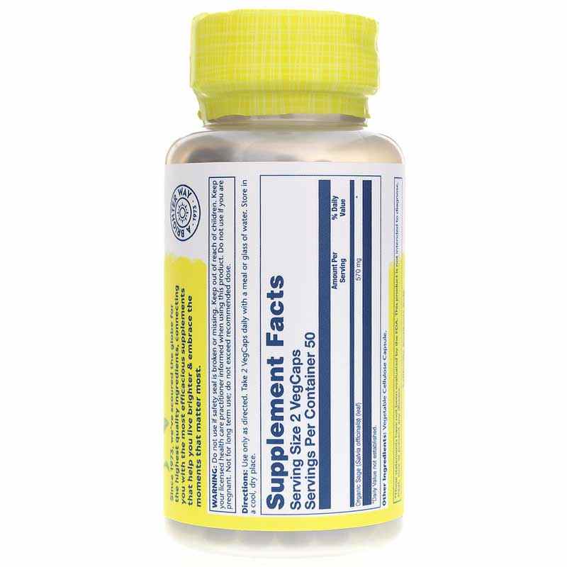 Sage Organically Grown Formula, Solaray – Natural Healthy Concepts