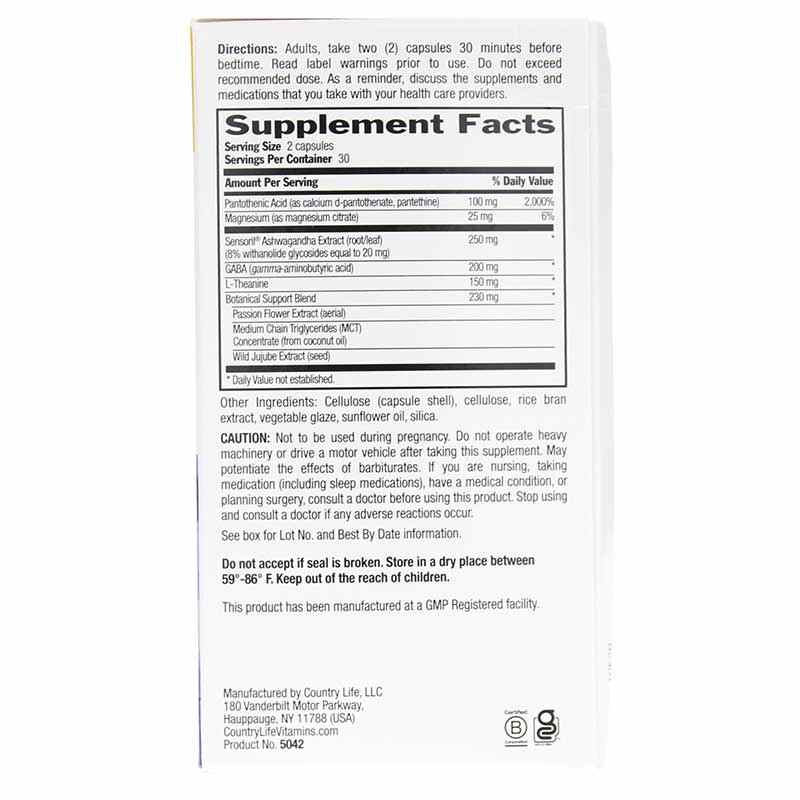 Stress Shield Nighttime, Country Life – Natural Healthy Concepts