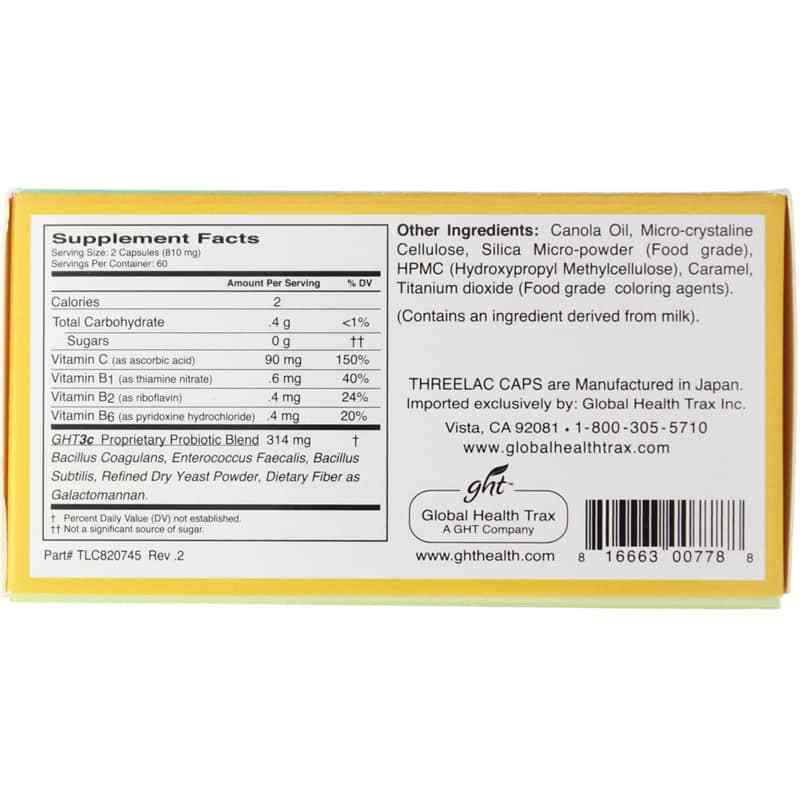 ThreeLac Probiotic Capsules, Global Health Trax – Natural Healthy Concepts