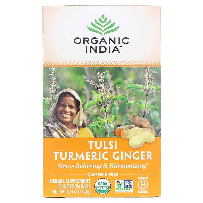 Tulsi Turmeric Ginger Organic Tea, Organic India – Natural Healthy Concepts