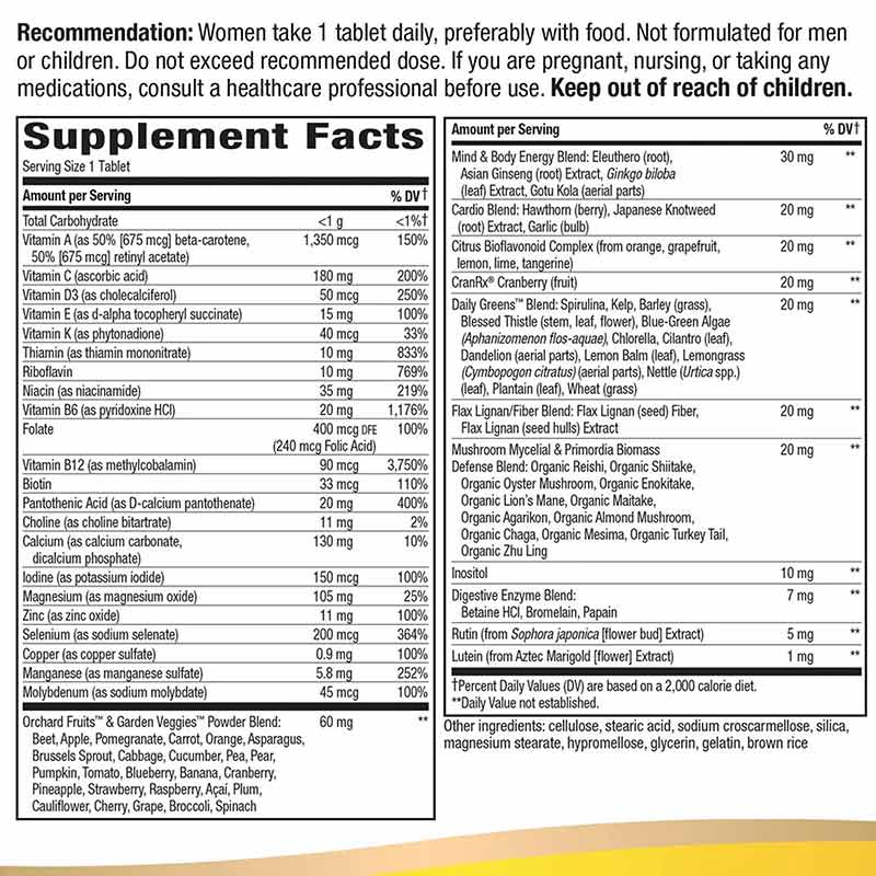 Alive Once Daily Women's 50+ Ultra Potency Multi, Natures Way