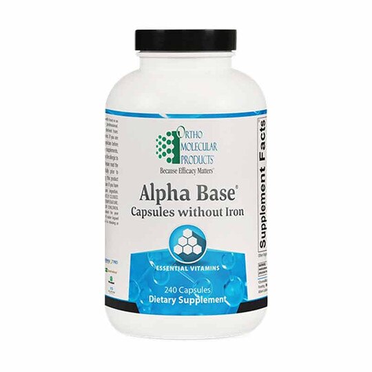 Alpha Base Capsules without Iron, Ortho Molecular