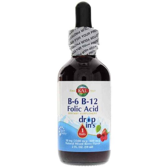 B-6 B-12 Folic Acid Dropins, Kal