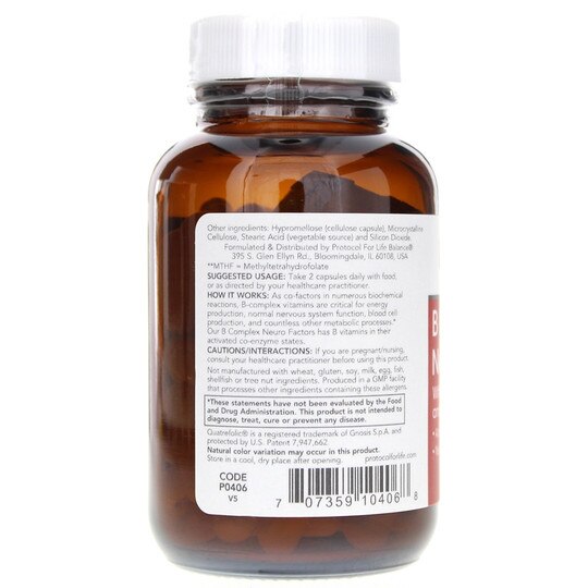 B Complex Neuro Factors with ALA & CoQ10, Protocol For Life Balance