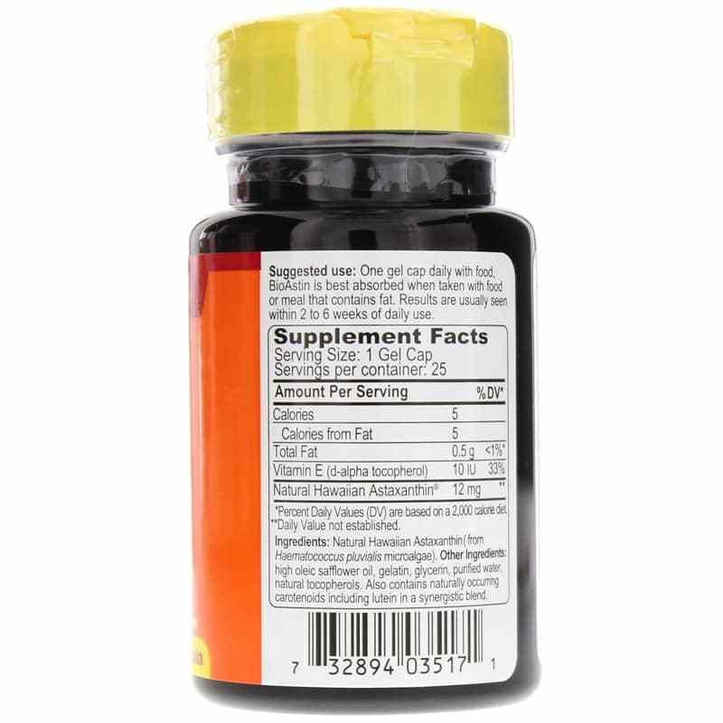 BioAstin 12 Mg Hawaiian Astaxanthin, Nutrex Hawaii