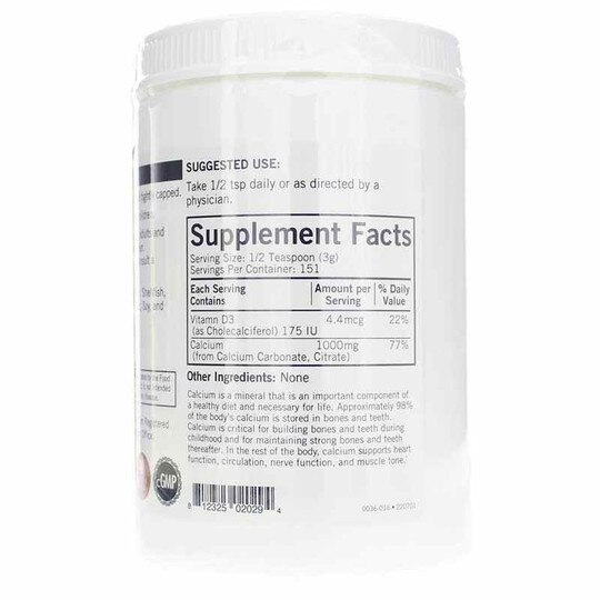 Calcium with Vitamin D-3 Powder, Kirkman