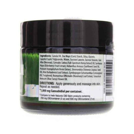 Cbd Balm 1000 Mg With Lemongrass Irwin Naturals