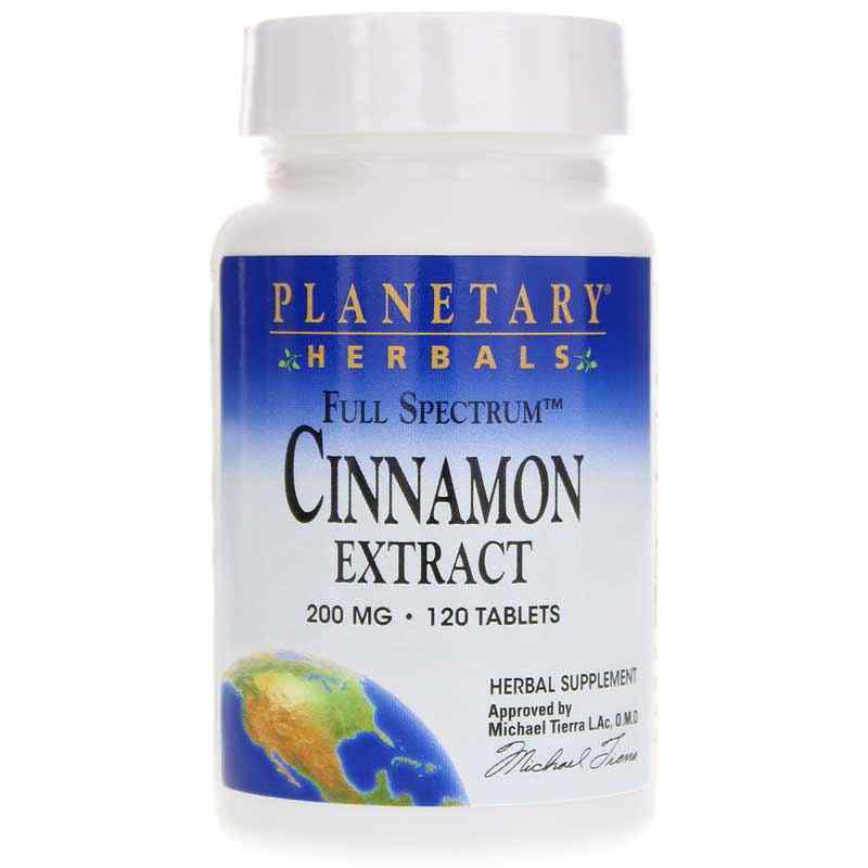 Cinnamon Extract 200 Mg Full Spectrum Tablets, Planetary Herbals