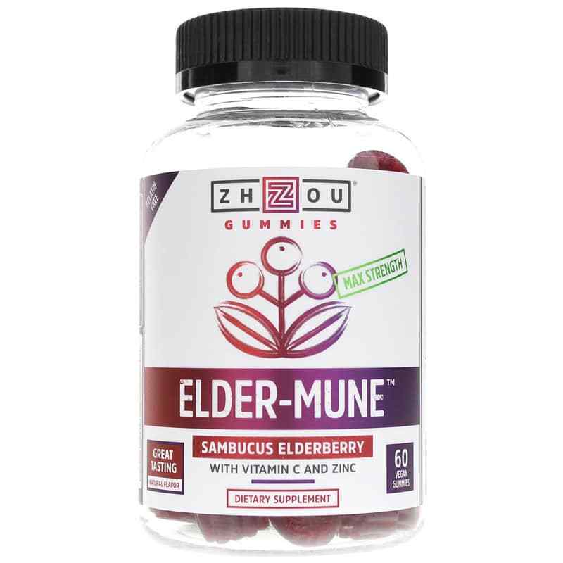 Elder-Mune Sambucus Elderberry Gummies, Zhou Nutrition