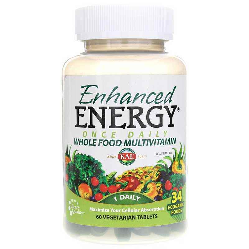 Enhanced Energy Once Daily Whole Food Multivitamin, Kal