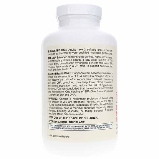 EPA-DHA Balance 2:1 Omega-3, Jarrow Formulas