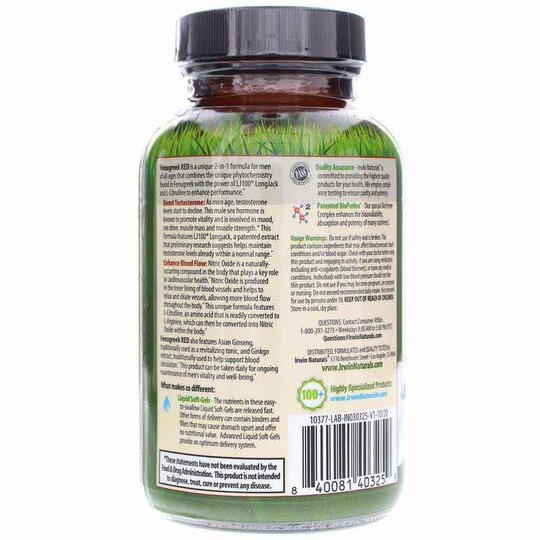Fenugreek Red With Nitric Oxide Booster Irwin Naturals