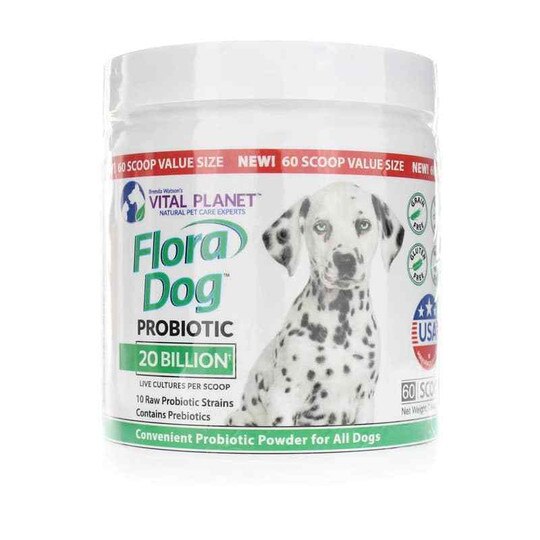 Flora Dog Probiotic 20 Billion CFU Powder , Vital Planet