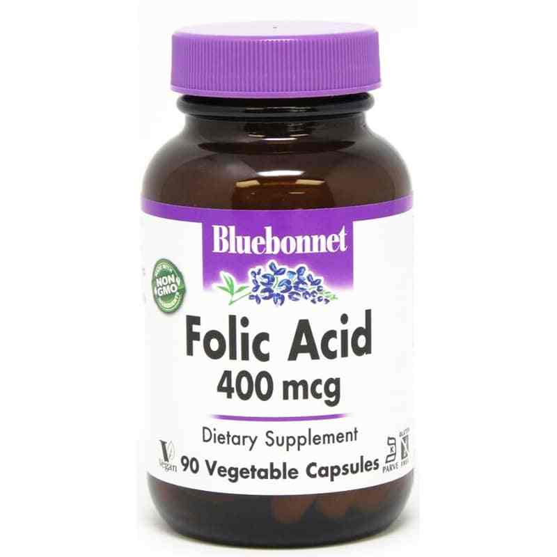 Folic Acid 400 Mcg, Bluebonnet