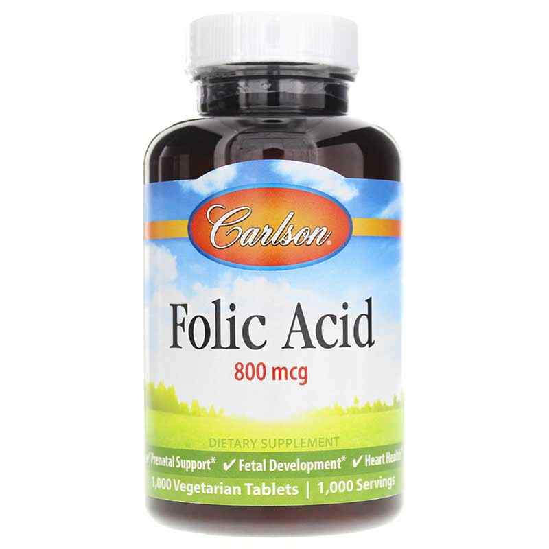 Folic Acid 800 Mcg, Carlson Labs