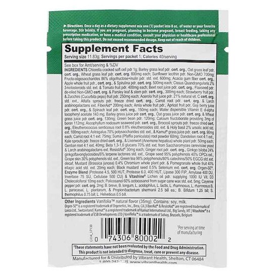 Green Vibrance Plant-Based Superfood Powder, Vibrant Health