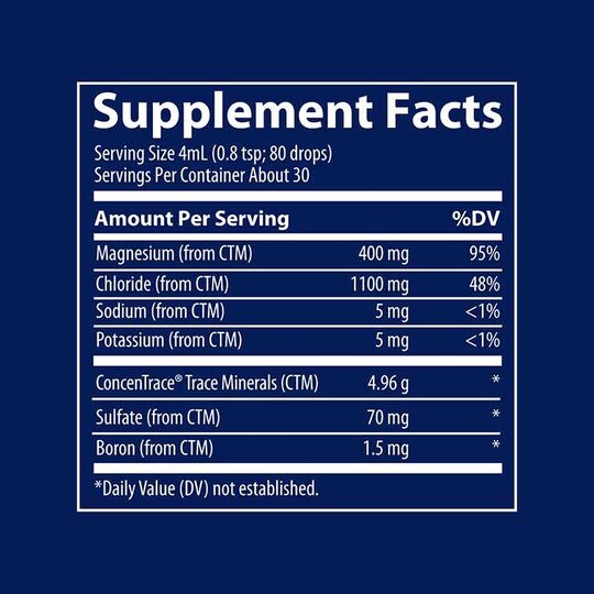 Ionic Magnesium 400 Mg, Trace Minerals Research