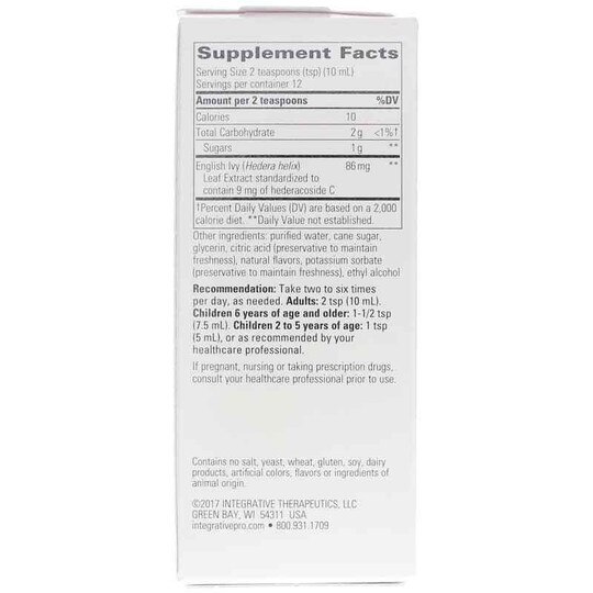 Ivy Calm Ivy Leaf Syrup, Integrative Therapeutics
