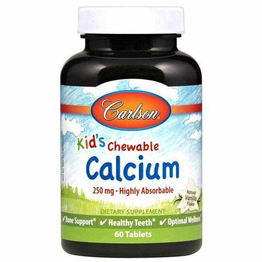 Kids Chewable Calcium with Natural Vanilla Flavor, Carlson Labs