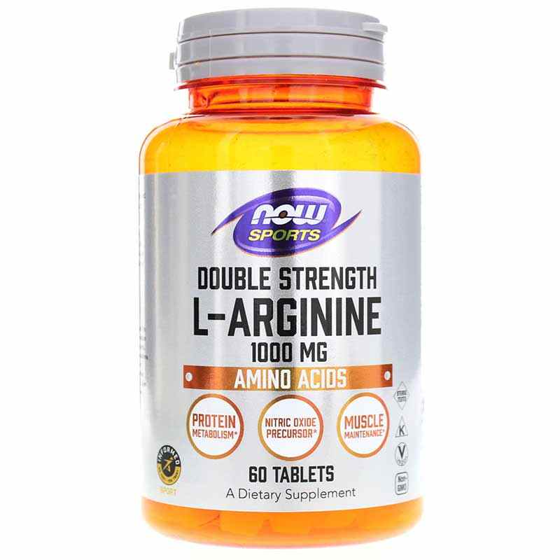 L-Arginine 1000 Mg Double Strength, NOW Foods