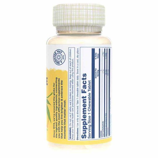 L Theanine Chewable 200 Mg Natural Lemon Lime Flavor Solaray