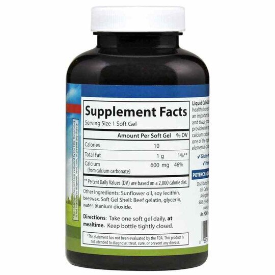Liquid Cal-600 600 Mg Calcium, Carlson Labs