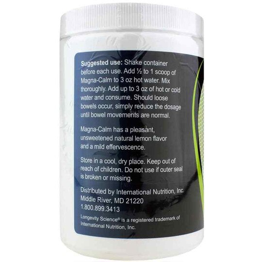 Magna Calm Powdered Drink Mix, Longevity Science