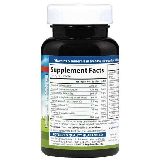 Mini Multi Vitamins & Minerals with No Added Iron, Carlson Labs