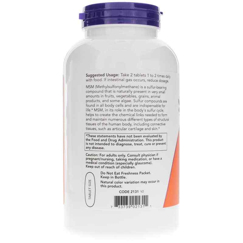 MSM Tablets 1500 Mg, NOW Foods