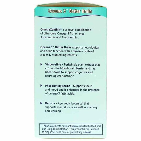Oceans 3 Better Brain with OmegaXanthin, Garden of Life