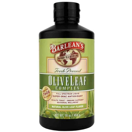 Olive Leaf Complex Liquid, Barleans Organic Oils