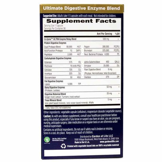 Omega-Zyme Ultra Digestive Enzyme Blend, Garden of Life