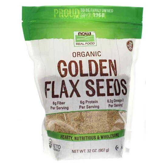 Organic Golden Flax Seeds, NOW Foods