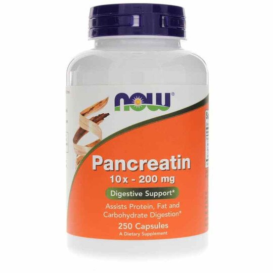 Pancreatin 10X 200 Mg, NOW Foods