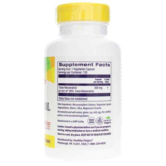 Resveratrol with Red Wine Extract 300 Mg, Healthy Origins