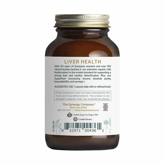 Superpure Milk Thistle Organic Extract Capsules Pure Synergy