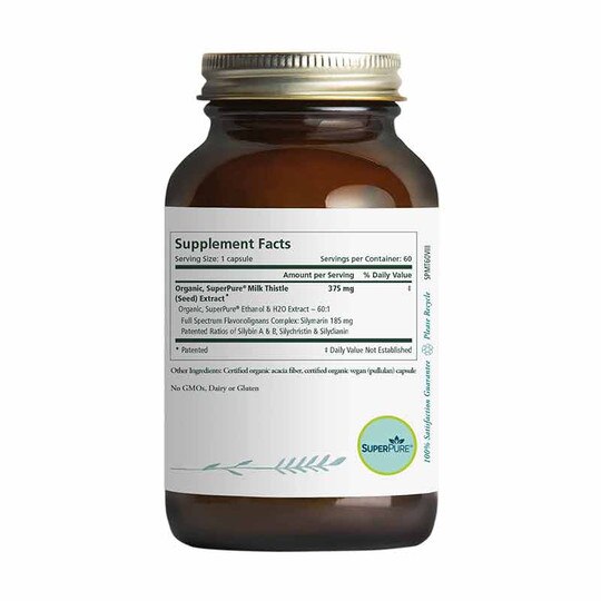 Superpure Milk Thistle Organic Extract Capsules Pure Synergy