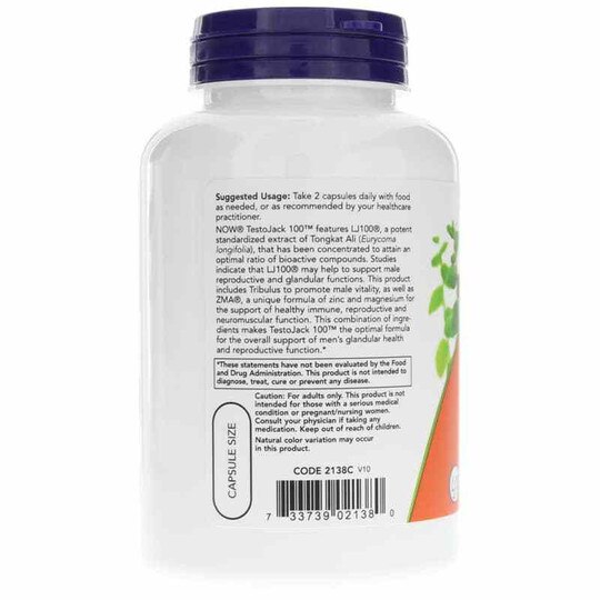 TestoJack 100, NOW Foods